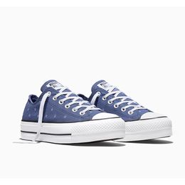 Sneaker Converse "CHUCK TAYLOR ALL STAR LIFT PLATFOR", Damen, Gr. 42, indigo storm, very peri, wei&szlig;, Textil, Schuhe Sneaker