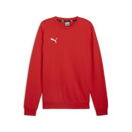 Sweatshirt Puma "TEAMGOAL CASUALS CREW NECK SWEAT", Herren, Gr. L, Puma rot, Puma wei&szlig;, Sweatware, Obermaterial: 100% Baumwolle, unifarben, regular fit normal, Rundhals, angesetztes B&uuml;ndchen, Sweatshirts Sweatshirt, Regular Fit, f&uuml;r Fu&szlig;ball und sportliche Aktivit&auml;ten, ohne Kapuze