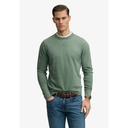 Sweatshirt Superdry "CLASSIC ESSENTIAL SWEATSHIRT", Herren, Gr. L, l.pad gr&uuml;n, angeraute Sweatware, Obermaterial: 100% Baumwolle, unifarben, relaxed fit normal, Rundhals, Rippb&uuml;ndchen, Sweatshirts Sweatshirt