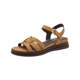 Riemchensandale Tamaris "Tamaris Sandalen Leder", Damen, Gr. 37, cognac, Leder, Schuhe Riemchensandale