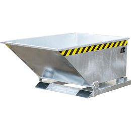 eurokraft pro Sp&auml;ne-Kippmulde, niedrige Bauform, Volumen 400 Liter, feuerverzinkt
