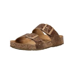 Hausschuh Haflinger "Haflinger Hausschuhe Leder", Herren, Gr. 38, braun, Leder, Schuhe Hausschuh