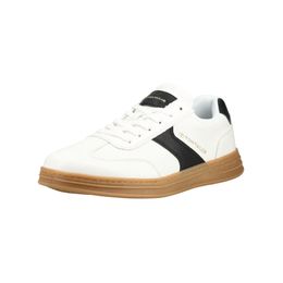 Sneaker Tom Tailor "Tom Tailor Sneaker Lederimitat", Herren, Gr. 41, schwarz, wei&szlig;, Lederimitat, Schuhe Sneaker