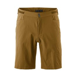 Fahrradhose Gonso "Adventure Shorts M", Herren, Gr. 4XL, Normalgr&ouml;&szlig;en, hellbraun, 90% Polyamid, 10% Elasthan, Hosen Fahrradhose, Herren Radhose mit einkn&ouml;pfbarer Radunterhose mit Sitzpolster