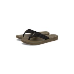 Zehentrenner Tommy Hilfiger "MOLDED HILFIGER LTH BEACH SANDAL", Herren, Gr. 42, schwarz, Textil, Schuhe Zehentrenner, Sommerschuh, Dianette, Flat mit dezentem Label