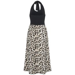 Shirtkleid CLOUD 5IVE "CLOUD 5IVE Maxi Neckholder-Dress with leo print", Damen, Gr. XXL, US-Gr&ouml;&szlig;en, leo, 95% Polyester, 5% Elasthan, normal, Kleider Shirtkleid