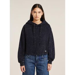 G-Star Raw Longpullover G-STAR "Overdyed Loose Hooded Sweatshirt", Damen, Gr. L, dk schwarz gd, Obermaterial: 100% Baumwolle, Pullover Longpullover