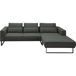 Ecksofa Musterring "JustB PM100", anthrazit, B:292cm H:88cm T:185cm, 100% Polyester, Sofas, Ecksofa, Auf schwarzen Metallkufen, 292 cm breit - erh&auml;ltlich in 6 Farben