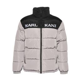 Winterjacke Karl Kani "Karl Kani Herren", Herren, Gr. S, light grau, 100% Polyester, mehrfarbig, normal, hoch geschlossener Ausschnitt, Jacken Winterjacke