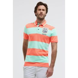 Poloshirt Gaastra, Herren, Gr. L, coral bay, Piqu&eacute;, Material: 100% Baumwolle, bedruckt, bestickt, regular fit normal, hoch geschlossener Ausschnitt, eingesetzt Rippb&uuml;ndchen, Shirts, aus Baumwolle