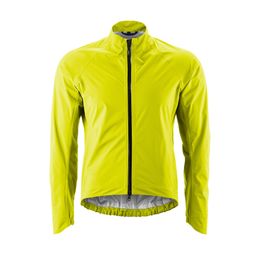 Fahrradjacke Gonso "SAVE JACKET ROAD M", Herren, Gr. L, gelb, 100% Polyester, Jacken Fahrradjacke, Herren Radjacke, wasserdichte Rennrad-Regenjacke mit R&uuml;ckentasche