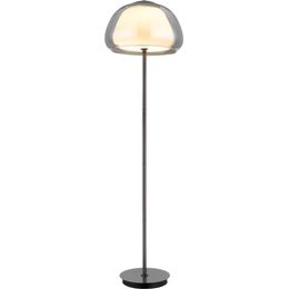 Globo LIGHTING Stehlampe "AVILA", schwarz, chromfarben, 1, &Oslash; 38cm H: 150cm, 1 Stk., Leuchten, LED Stehleuchte f&uuml;r Wohnzimmer dimmbar modern, Stehlampe
