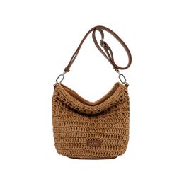 Umh&auml;ngetasche SURI FREY "Umh&auml;ngetasche SFY Marley", Damen, Gr. B/H/T: 31cm x 27cm x 14cm 0, braun (cognac 700), Papierstroh, Taschen Umh&auml;ngetasche