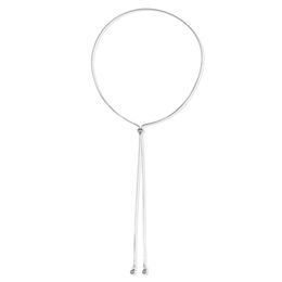 Kette mit Anh&auml;nger "Schmuck Geschenk Edelstahl Halsschmuck Halskette Y-Kette Kugeln", silberfarben, ANISTON JEWELRY & WATCHES, Halsketten, Damen, Edelstahl, L: 90 B: 1mm, Made in Germany, B:1mm