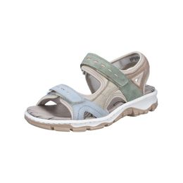 Riemchensandale Rieker "Rieker Sandalen Textil", Damen, Gr. 37, beige, Textil, Schuhe Riemchensandale
