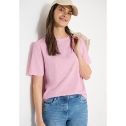 Kurzarmshirt Cecil, Damen, Gr. L (42), light blush rose, Jersey, Obermaterial: 100% Baumwolle, unifarben, normal h&uuml;ftbedeckend, Rundhals, Shirts, aus weicher Baumwolle