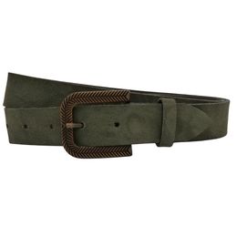 Lederg&uuml;rtel AnnaMatoni "AnnaMatoni Damen Lederg&uuml;rtel in hochwertigem Velour Leder 3cm", Damen, Gr. TW85 - 100cm Gesamtl&auml;nge, olive 560, 100% Leder, G&uuml;rtel Lederg&uuml;rtel