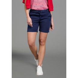 Shorts Kangaroos, Damen, Gr. 34, N-Gr, marine, Twill, Obermaterial: 100% Baumwolle, kurz, Hosen Shorts, gerades Bein, mit vier Taschen, elastischer Bund mit Kordelzug