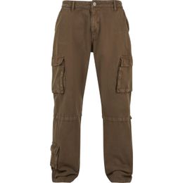 Cargohose DEF "DEF Herren DEF Pocket Cargopant", Damen, Gr. W31, Normalgr&ouml;&szlig;en, braun, 98% Baumwolle, 2% Elasthan, unifarben, relaxed fit, Hosen Cargohose