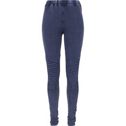 Leggings Urban Classics "Urban Classics Damen Ladies Denim Jersey Leggings", Damen, Gr. 4XL, US-Gr&ouml;&szlig;en, indigo, 95% Baumwolle, 5% Elasthan, skinny fit, Hosen Leggings