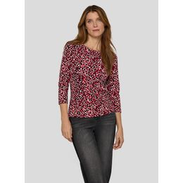 Print-Shirt Rabe "T-Shirt", Damen, Gr. 52, dunkelrot, 92%Baumwolle, 8%Elastan, tailliert, Shirts