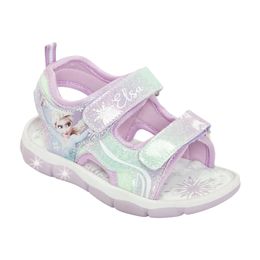 Sandale Disney "FROZEN", M&auml;dchen, Gr. 24, lila, Synthetik, Schuhe Sandale, mit cooler Blinkfunktion