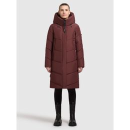 Steppmantel Khujo "JANGE2 MATT", Damen, Gr. S, moscato rot, 100% Polyester, unifarben, regular fit, eingesetzt elastischer Bund mit Windstopper, M&auml;ntel Steppmantel