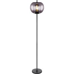 Globo LIGHTING Stehlampe "BLACKY", schwarz, 1, &Oslash; 30cm H: 160cm, 1 Stk., Leuchten, Stehleuchte Schwarz, Glas, Fu&szlig;tritt, E27, Stehlampe