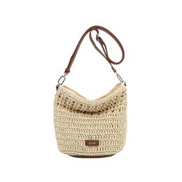 Umh&auml;ngetasche SURI FREY "Umh&auml;ngetasche SFY Marley", Damen, Gr. B/H/T: 31cm x 27cm x 14cm 0, beige (beige 400), Papierstroh, Taschen Umh&auml;ngetasche