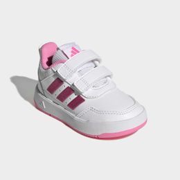 Sneaker adidas Sportswear "TENSAUR SPORT 3.0 KIDS", M&auml;dchen, Gr. 21, cloud wei&szlig;, bliss pink, grau two, Synthetik, Textil, Schuhe Sneaker, f&uuml;r Kinder, mit Klettverschluss