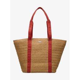 Strandtasche Roxy "SONGBIRDY TOTE", natural, Web, Papierstroh, kontrastfarbene Details, unifarben, Taschen Strandtasche, sportlicher Stil, f&uuml;r Erwachsene, aus Papier, leichtes Tragegef&uuml;hl