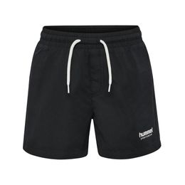 Badeshorts Hummel "HMLJR REG BOARD SHORTS", Jungen, Gr. 134, N-Gr, schwarz, Obermaterial: 100% Polyester, Badehosen Badeshorts, mit String zur Regulierung, aus Polyester, sportlicher Stil