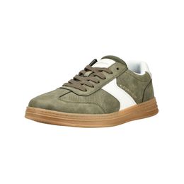 Sneaker Tom Tailor "Tom Tailor Sneaker Lederimitat", Herren, Gr. 41, khaki, Lederimitat, Schuhe Sneaker