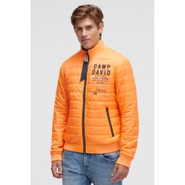 Wendejacke CAMP DAVID, Herren, Gr. 4XL, blau navy, sunrise neon, Web, Material Au&szlig;enseite: 100% Polyester, Material Innenseite: 100% Polyamid, Wattierung: 100% Polyester, bedruckt, bestickt, regular fit normal, eingesetzt Rippb&uuml;ndchen, Jacken, mit Rippb&uuml;ndchen im &Auml;rmel