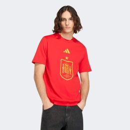 T-Shirt adidas Performance "SPANIEN DNA GRAFIK-TRIKOT", Herren, Gr. L, vivid rot, Obermaterial: 100% Baumwolle, Rundhals, Shirts T-Shirt