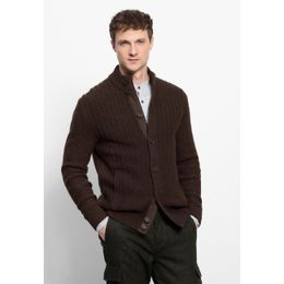 Strickpullover OLYMP "OLYMP Casual Strick, regular fit", Herren, Gr. L, braun, 80% Wolle, 20% Polyamid, Pullover Strickpullover