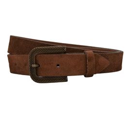Lederg&uuml;rtel AnnaMatoni "AnnaMatoni Damen Lederg&uuml;rtel in hochwertigem Velour Leder 3cm", Damen, Gr. TW85 - 100cm Gesamtl&auml;nge, braun 650, 100% Leder, G&uuml;rtel Lederg&uuml;rtel