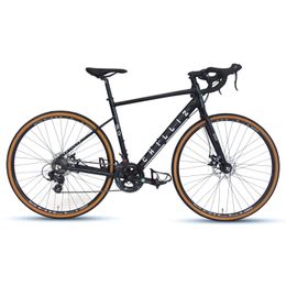 Gravelbike CHILLIZ "GL.01" Gr. 54, schwarz, gl&auml;nzend, schwarz, Fahrr&auml;der, 54cm, 28 Zoll (71,12cm) hinten: 28 Zoll (71,12cm)
