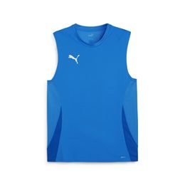 Fu&szlig;balltrikot Puma "TEAMGOAL SLEEVELESS JERSEY", Herren, Gr. M, electric blau lemonade, Puma wei&szlig;, Puma team royal, Interlock, Obermaterial: 100% Polyester, unifarben, regular fit normal, Rundhals, Trikots Fu&szlig;balltrikot, f&uuml;r Fu&szlig;ball, &auml;rmellos, sportlicher Stil, aus Interlock-Material