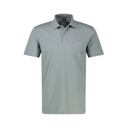 Poloshirt Lerros, Damen, Gr. XXL, storm grau, Single Jersey, Obermaterial: 75% Baumwolle, 25% Polyester, unifarben, regular fit normal, ohne Ausschnitt, Shirts, mit Logo Stickerei