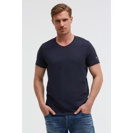 V-Shirt CAMP DAVID, Damen, Gr. 4XL, blau, Web, Material: 100% Baumwolle, bedruckt, regular fit normal, V-Ausschnitt, eingesetzt gerader Abschluss, Shirts, aus Baumwolle