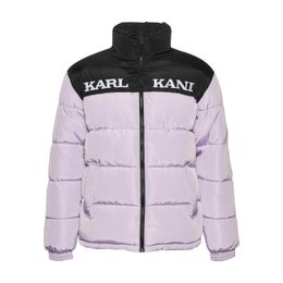 Winterjacke Karl Kani "Karl Kani Herren", Herren, Gr. L, lila, 100% Polyester, mehrfarbig, normal, hoch geschlossener Ausschnitt, Jacken Winterjacke