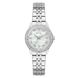 Quarzuhr Guess "COLETTE", silber (silberfarben), Armbanduhren, Damen, Quarzuhr, Armbanduhr, Damenuhr, Edelstahlarmband, analog
