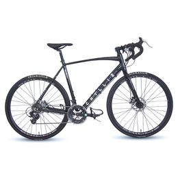 Rennrad CHILLIZ "RDB2.1" Gr. 54, schwarz, gl&auml;nzend, schwarz, Fahrr&auml;der, 54cm, 28 Zoll (71,12cm) hinten: 28 Zoll (71,12cm)
