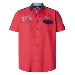 Kurzarmhemd Jan Vanderstorm "Kurzarmhemd NIGHILS", Herren, Gr. XL, weit, rot, Obermaterial: 100% Baumwolle CO., Hemden