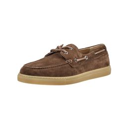 Marc O'Polo Bootsschuh MARC O'POLO "Marc O'Polo Mokassin Veloursleder", Damen, Gr. 41, taupe, Veloursleder, Schuhe Bootsschuh