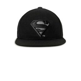 Baseball Cap logoshirt "DC Superman Logo", Herren, schwarz, 95% Baumwolle, 5% Synthetik, unifarben, Caps, mit 3D-Relief-Effekt-Stickerei