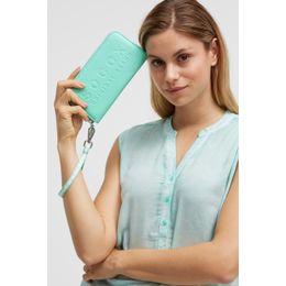 Geldb&ouml;rse SOCCX, Damen, misty mint, Lederimitat, unifarben, Kleinlederwaren, Logo-Pr&auml;gung