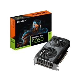 Gigabyte Grafikkarte "GeForce RTX 5050 WINDFORCE OC 8G Grafikkarte - 8GB GDDR6, 128bit, PCI-", schwarz (ohne farbbezeichnung), Grafikkarten