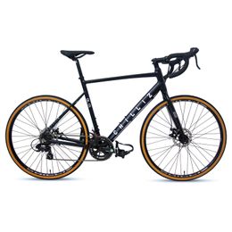 Gravelbike CHILLIZ "GL.01" Gr. 54, schwarz, matt, schwarz, Fahrr&auml;der, 54cm, 28 Zoll (71,12cm) hinten: 28 Zoll (71,12cm)